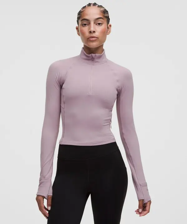 Lululemon It's Rulu Cropped Half Zip - Shallot