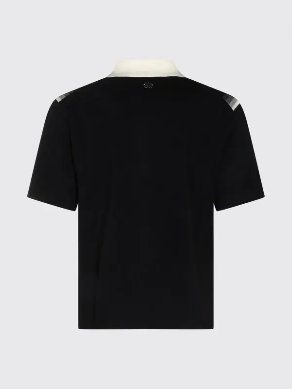 Amiri Short-sleeved Knit Wool Shirt With Abstract Pattern