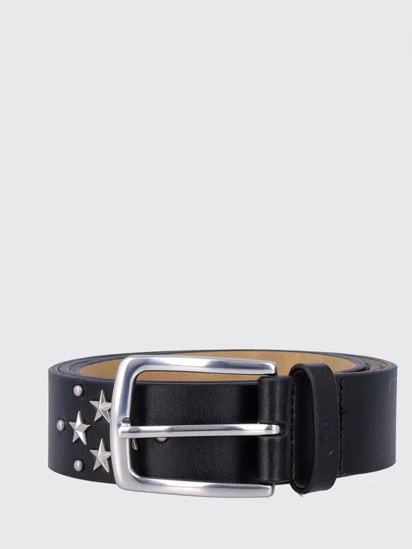 Obey Leather Belt With Applied Studs And Stars