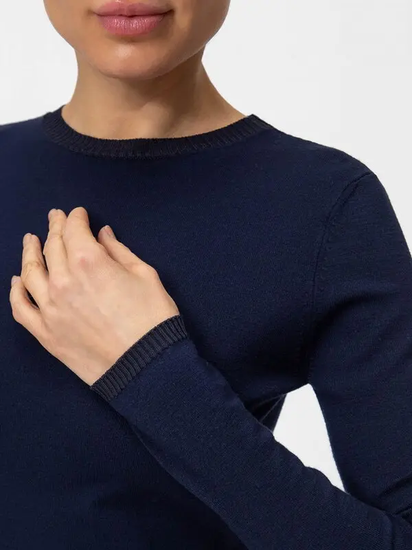 TWINSET Slim Fit Crewneck Long-sleeved Jumper In Viscose Blend