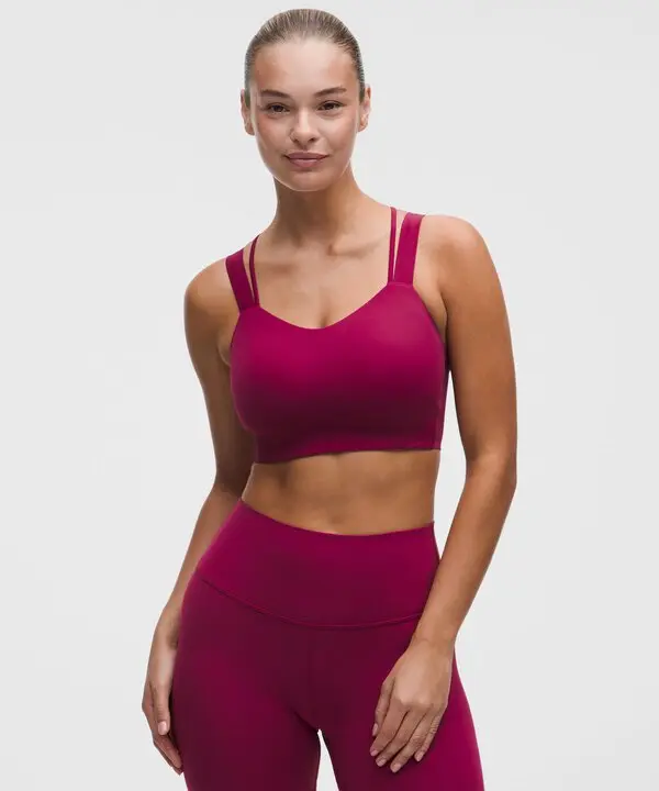 Lululemon Like A Cloud Longline Bra - Raspberry Rave