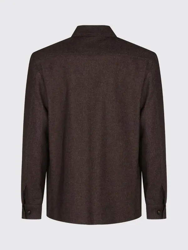 Eleventy Wool, Cotton And Cashmere Blend Shirt Jacket With Flap Pockets