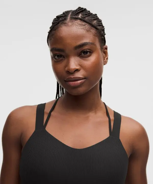 Lululemon Like A Cloud Ribbed Longline Bra - Black