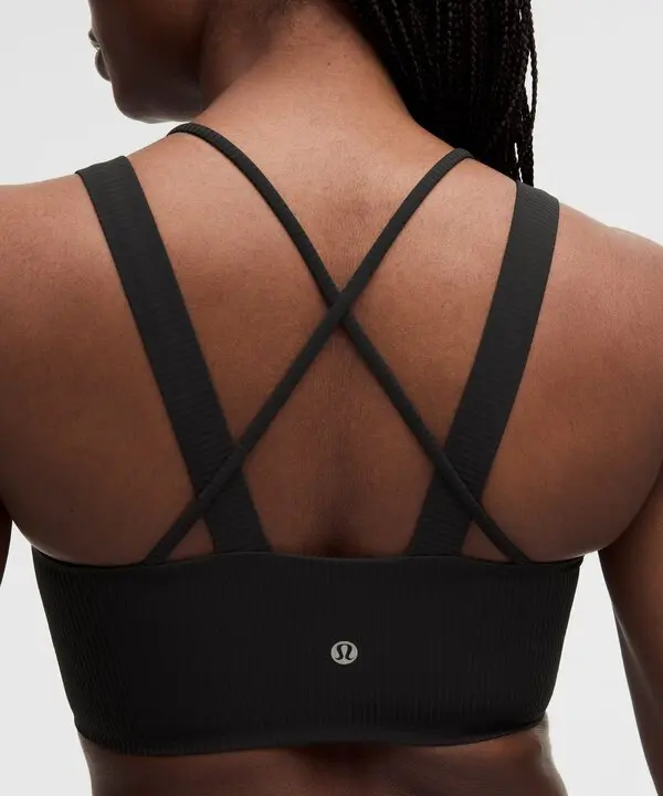 Lululemon Like A Cloud Ribbed Longline Bra - Black