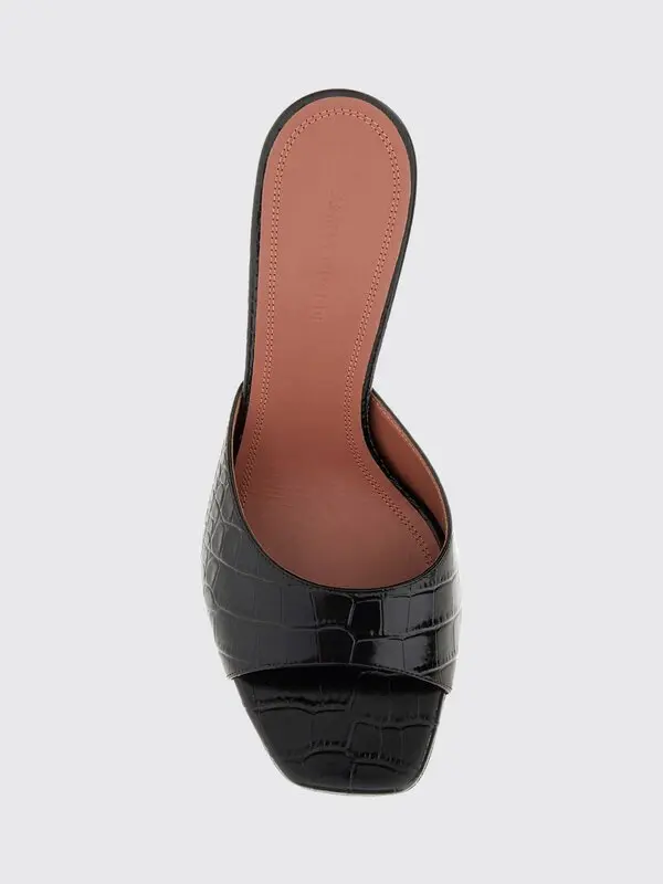 Amina Muaddi Lupita Croc-embossed Leather Mules