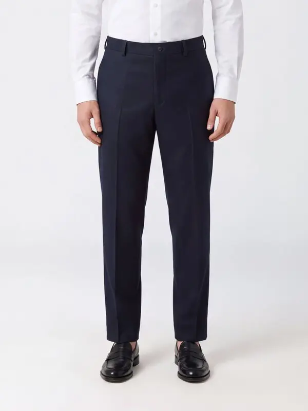 Eleventy Slim-fit Wool And Cashmere Chino Trousers - Blue