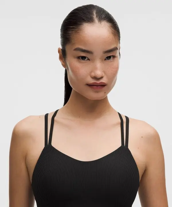 Lululemon Like A Cloud Ribbed Longline Bra - Black