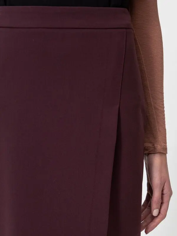 TWINSET Crêpe Wrap Midi Skirt With Side Slit