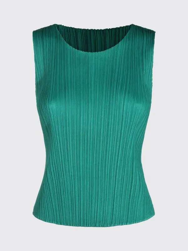 Issey Miyake Pleated Off-the-shoulder Top With Lace Inserts By