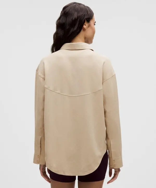 Lululemon Long Button-front Shirt - Mojave Tan