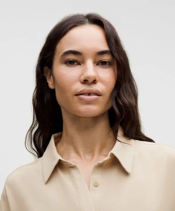 Lululemon Long Button-front Shirt - Mojave Tan