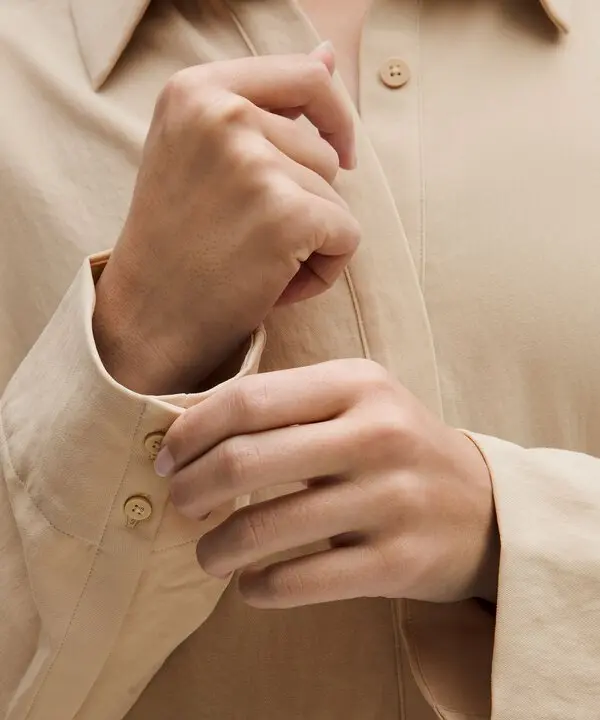 Lululemon Long Button-front Shirt - Mojave Tan