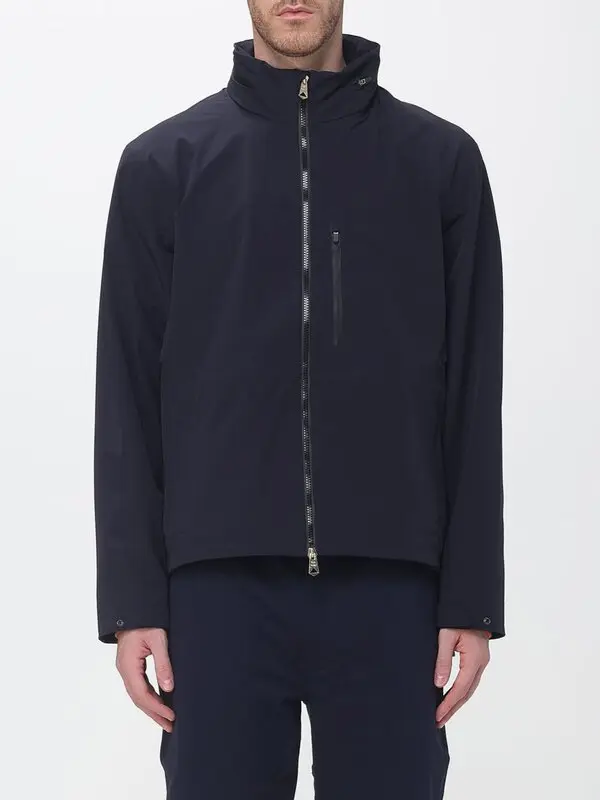 Paul Smith Technical Fabric Windbreaker Jacket With High Neck And Zip Closure