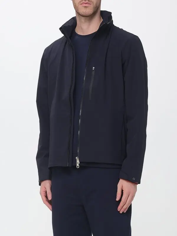Paul Smith Technical Fabric Windbreaker Jacket With High Neck And Zip Closure