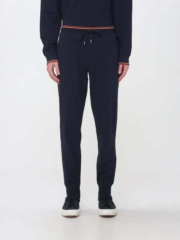 Paul Smith Slim Fit Jersey Jogging Trousers With Drawstring Waist And Slant Pockets