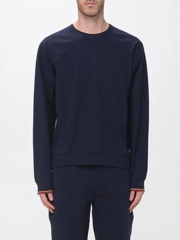 Paul Smith Cotton Crewneck Jumper With Long Sleeves And Ribbed Trims