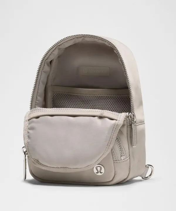 Lululemon Everywhere Sling Bag Small 2l - Downtown Tan/silver
