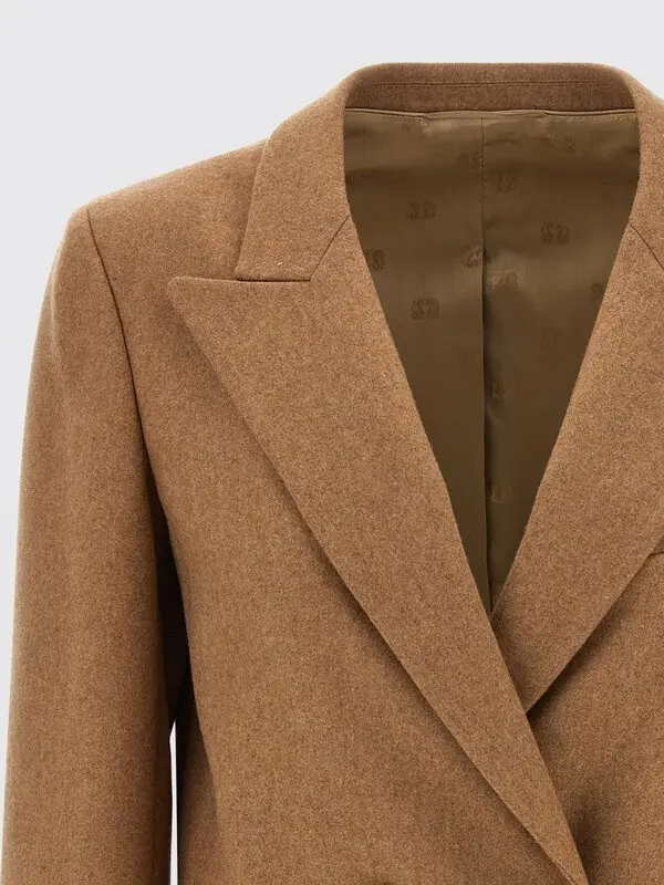 BLAZÉ MILANO Double-breasted Lapel Blazer In Virgin Wool And Cashmere