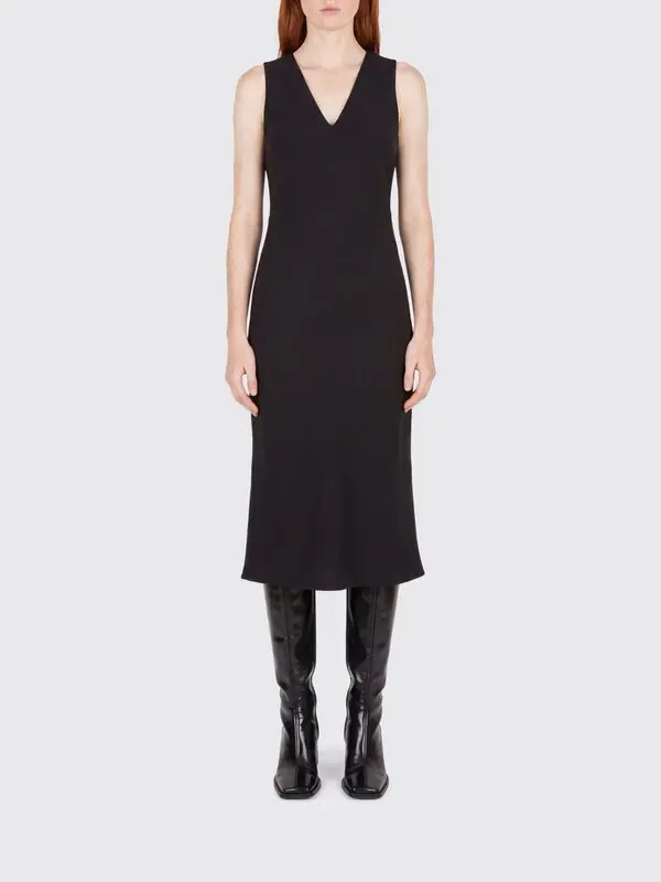 Calvin Klein Slim Fit Sleeveless V-neck Midi Sheath Dress