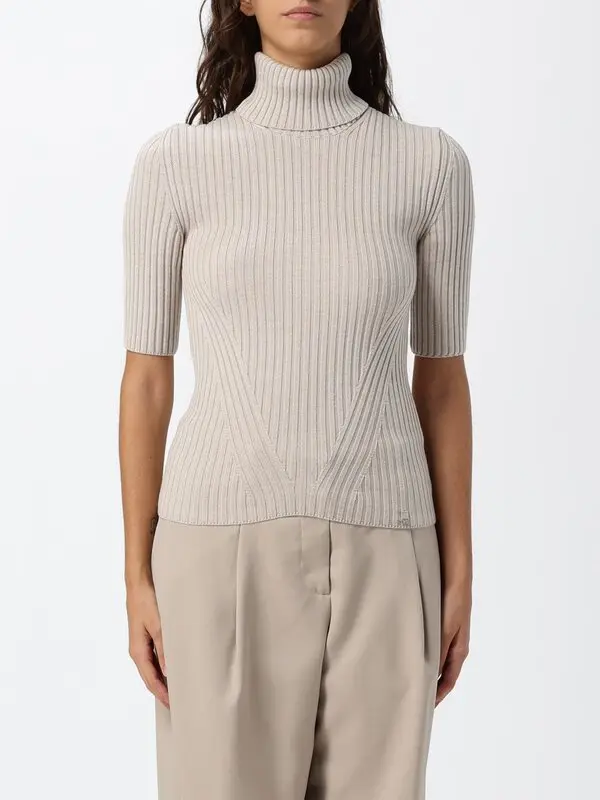 Herno Short-sleeved Slim-fit Turtleneck Jumper In Ribbed Virgin Wool