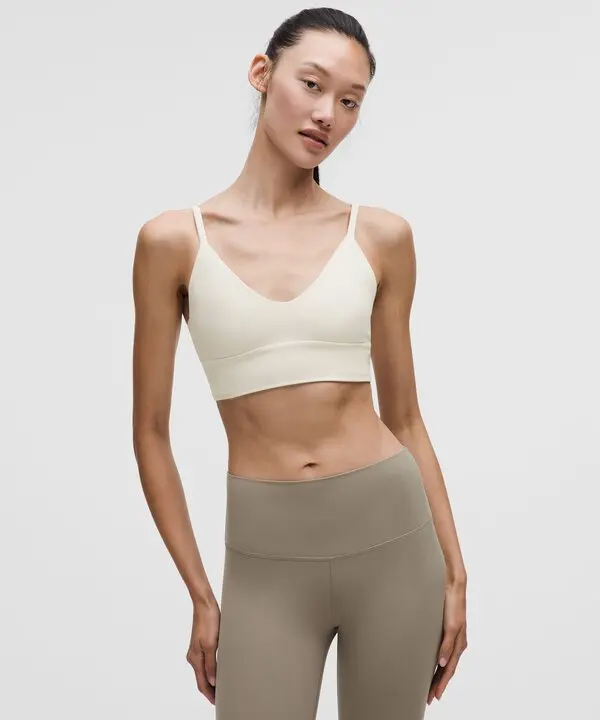 Lululemon Focuser Scoop-neck Bra Nulu - Light Ivory