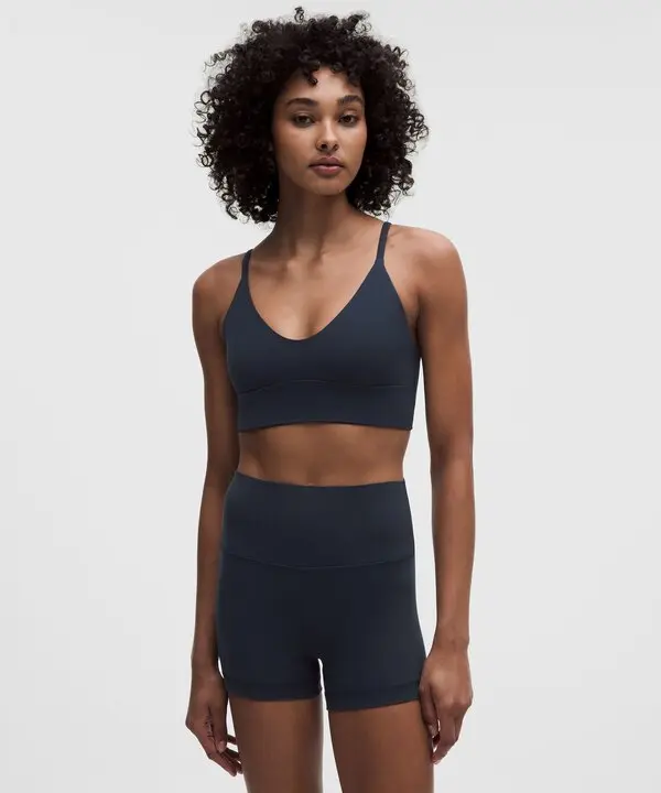 Lululemon Focuser Scoop-neck Bra Nulu - True Navy