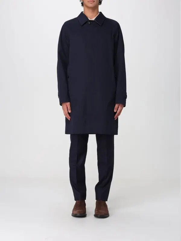 Burberry Knee-length Single-breasted Trench Coat In Cotton With Concealed Fastening