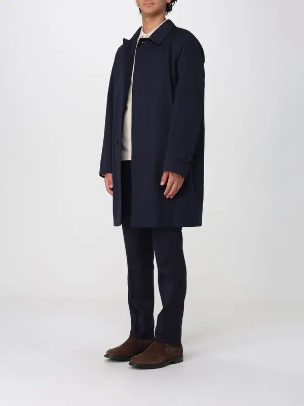 Burberry Knee-length Single-breasted Trench Coat In Cotton With Concealed Fastening