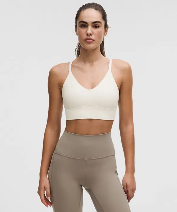 Lululemon Focuser Scoop-neck Bra Nulu - Light Ivory