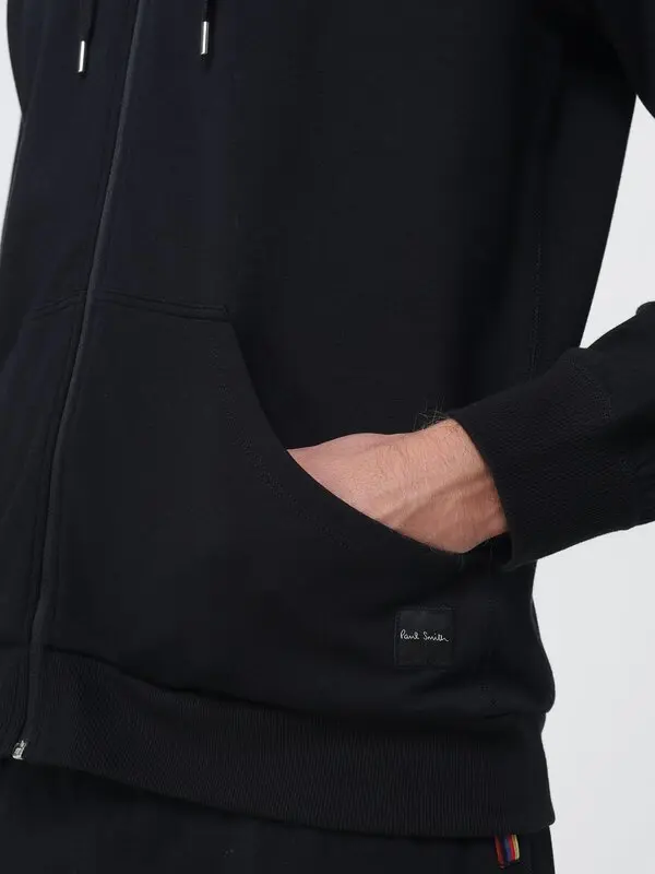 Paul Smith Cotton Zip-up Hoodie With Drawstring