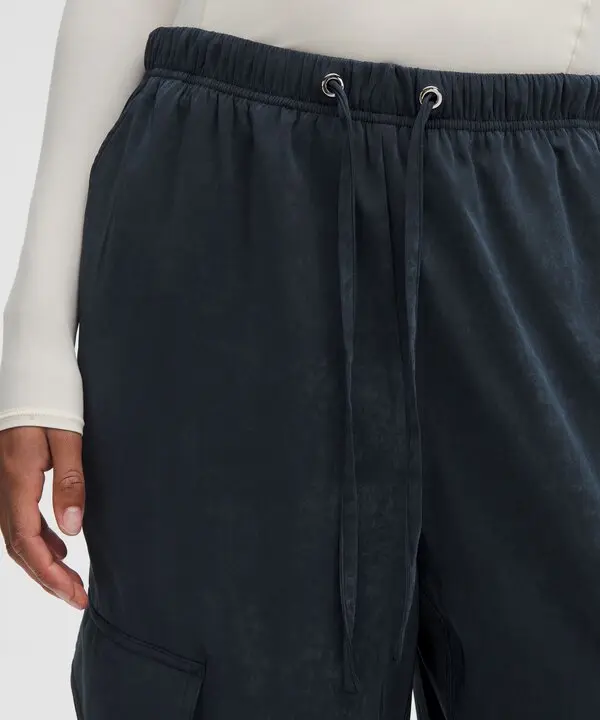 Lululemon Matte Satin Relaxed-fit Mid-rise Cargo Pant