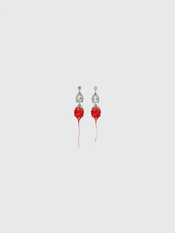 Ottolinger Dangle Earrings In Metal With Inset Rhinestones