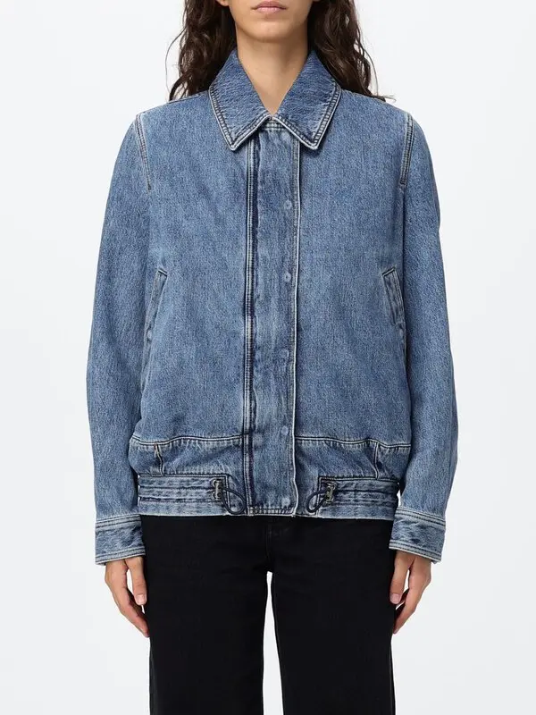 Loewe Cropped Shirt-style Cotton Denim Jacket