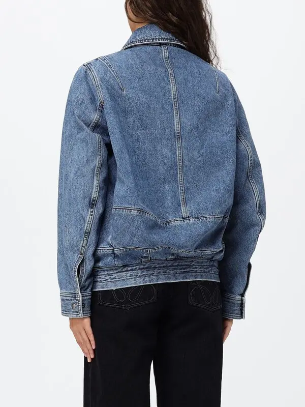 Loewe Cropped Shirt-style Cotton Denim Jacket