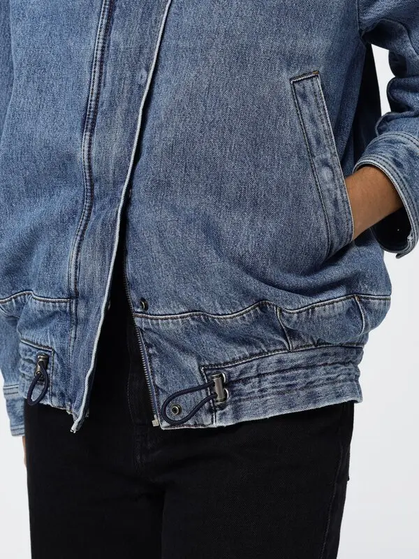 Loewe Cropped Shirt-style Cotton Denim Jacket