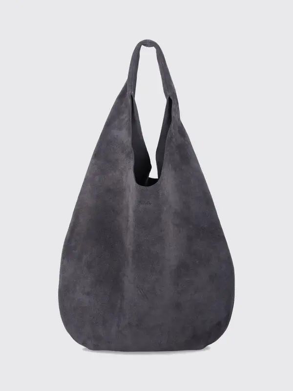 A.p.c. Le Neige Suede Shoulder Bag With Flat Handle And Embossed Logo