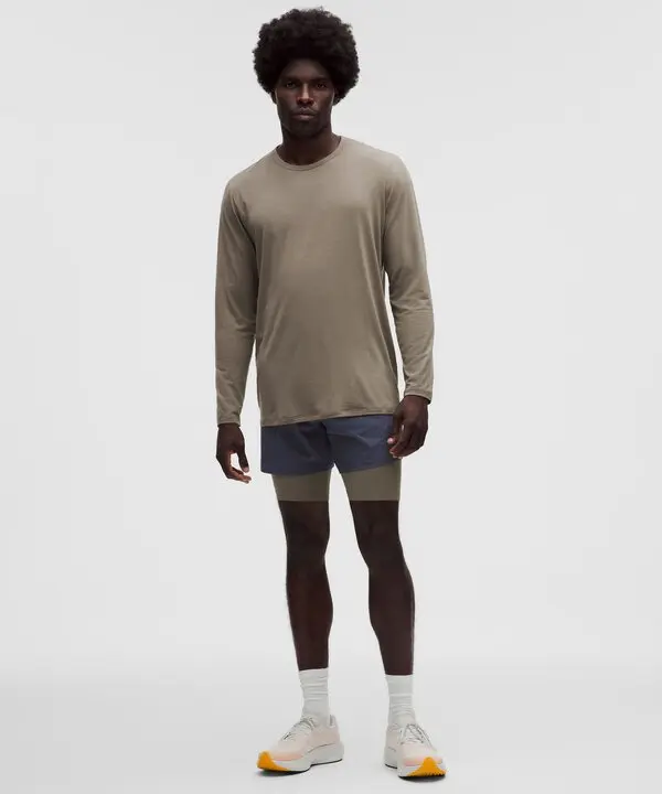 Lululemon Mile Maker Merino Wool-blend Long-sleeve Shirt - Cypress Forest