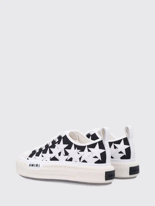 Amiri Stars Court Trainers In Canvas And Leather With Star Print And Platform Sole
