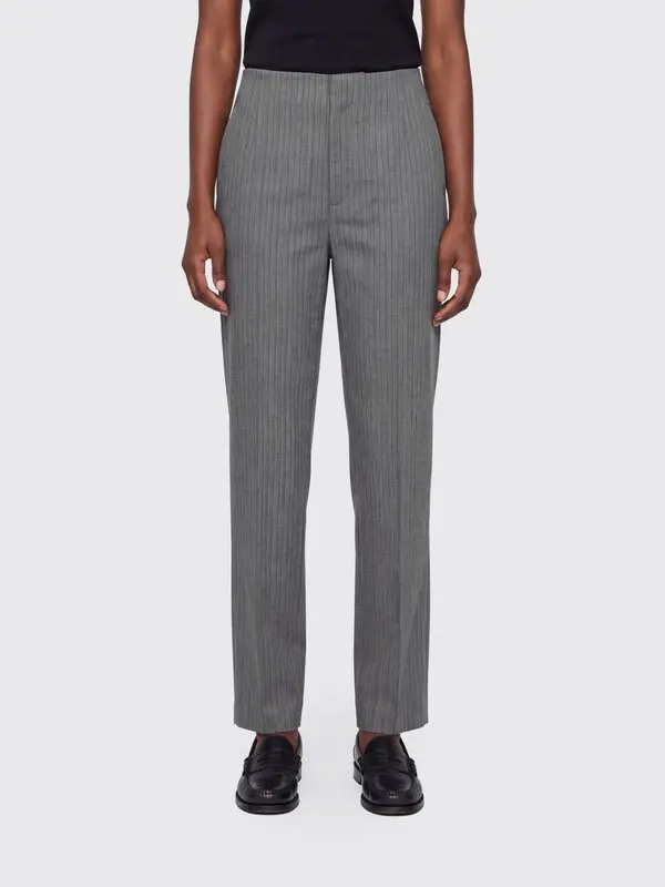 Alberta Ferretti Mid-rise Chevron Wool-blend Skinny Trousers