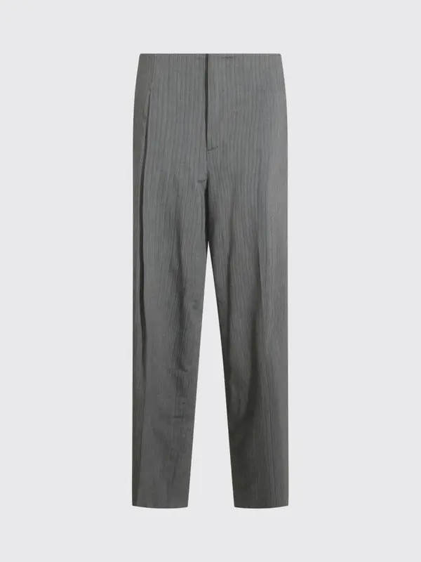 Alberta Ferretti Mid-rise Chevron Wool-blend Skinny Trousers
