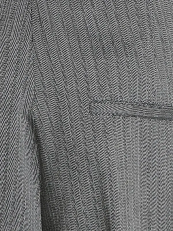 Alberta Ferretti Mid-rise Chevron Wool-blend Skinny Trousers