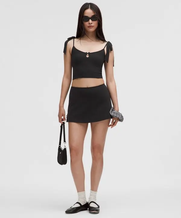 Lululemon Nulu Bow-detail Mini Skirt