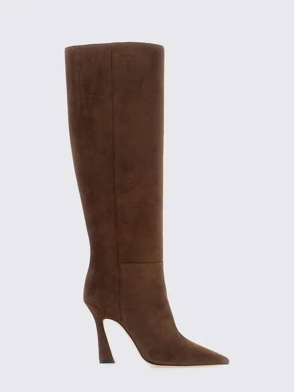 STUART WEITZMAN Suede Knee-high Boots With A Flared Heel