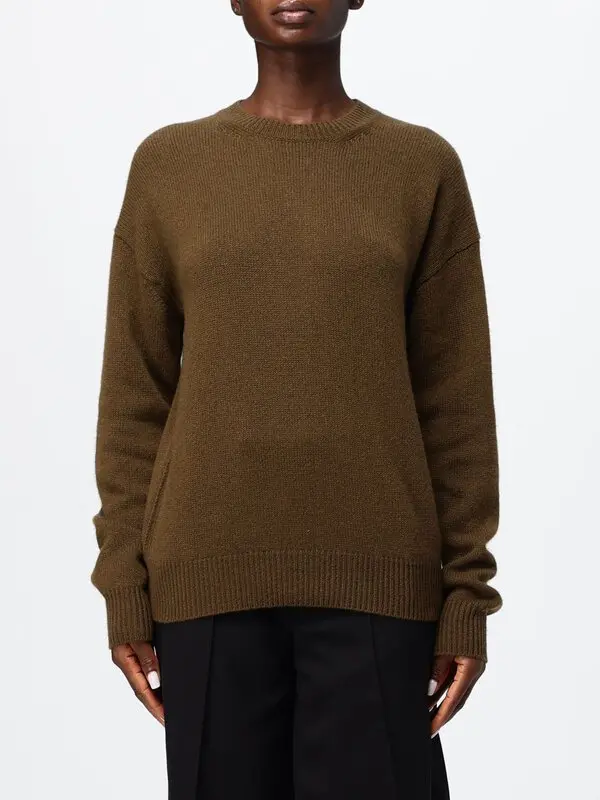 Phoebe Philo Crewneck Jumper In Pure Cashmere With Dropped Shoulders