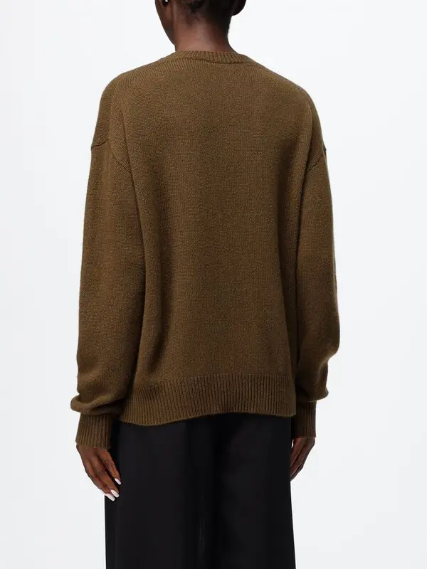 Phoebe Philo Crewneck Jumper In Pure Cashmere With Dropped Shoulders