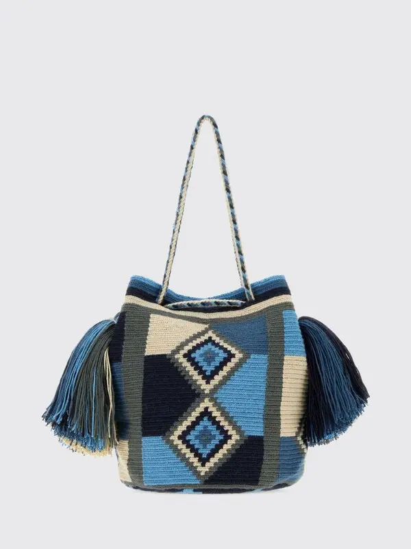JW Anderson Wayuu Mini Bucket Bag With Tassels And Ethnic Pattern