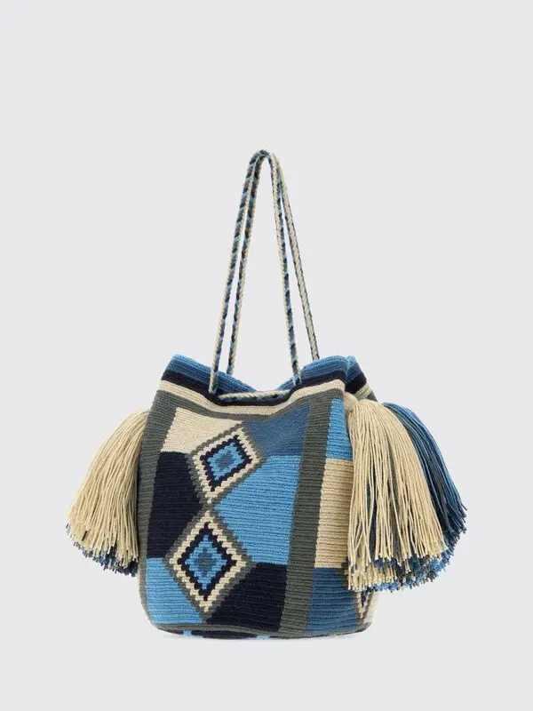 JW Anderson Wayuu Mini Bucket Bag With Tassels And Ethnic Pattern