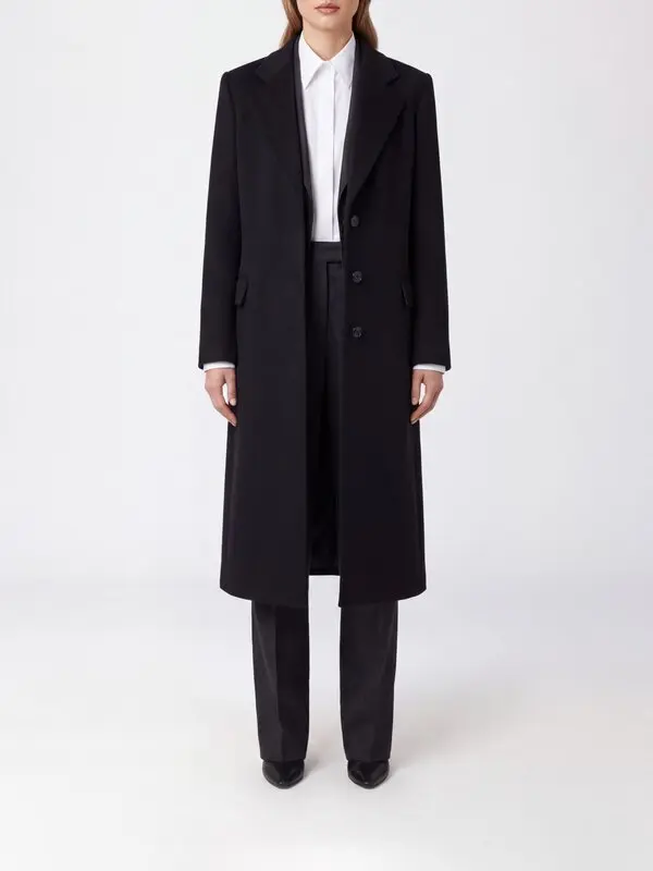 Tagliatore Knee-length Single-breasted Wool And Cashmere Coat - Blue