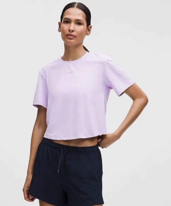 Lululemon Pace Crush Cross-back Graphic T-shirt - Lavender Frost