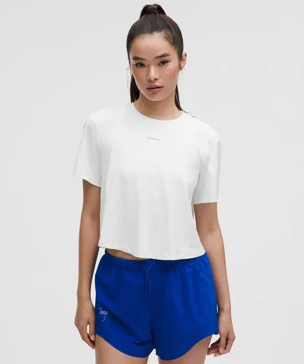 Lululemon Pace Crush Cross-back Graphic T-shirt - White